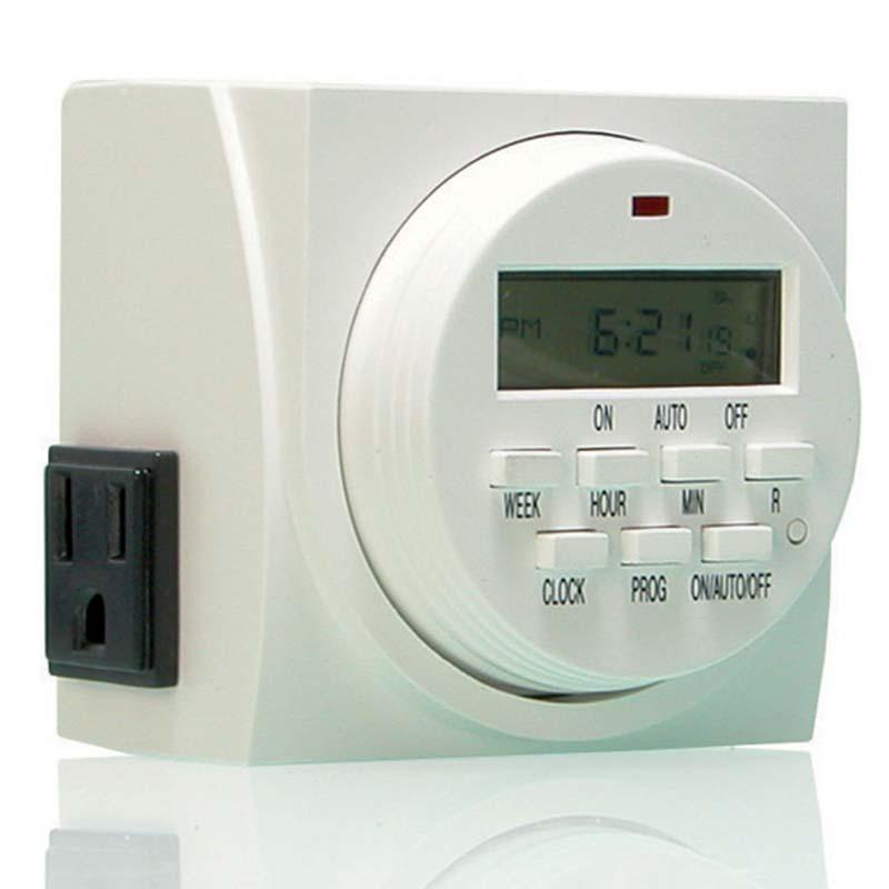 Hydrofarm 7 Day Dual Grounded Digital Programmable Timer